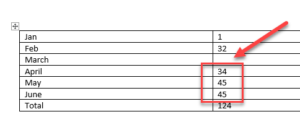 Sum a Table Column in Word