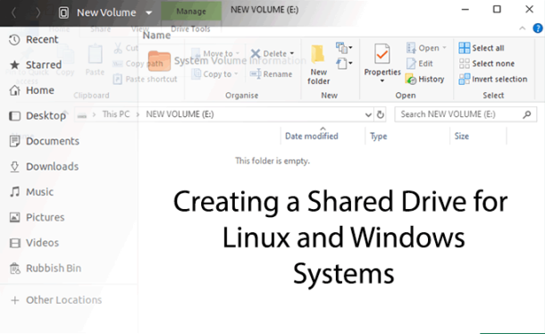 How To Create a Shared Storage Drive For Dual-Boot Systems