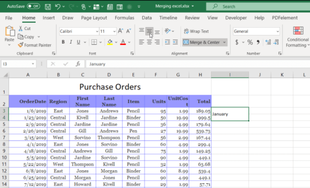 How To Merge Cells, Columns & Rows In Excel