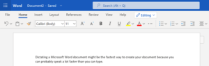 How to Dictate Documents in Microsoft Word