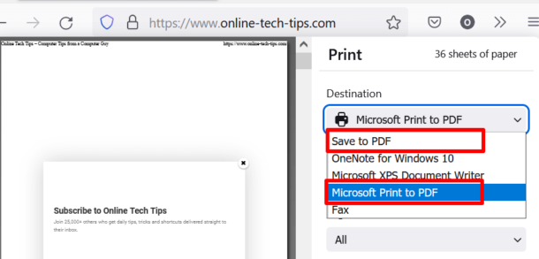 How to Save a Web Page as a PDF on Mac and Windows