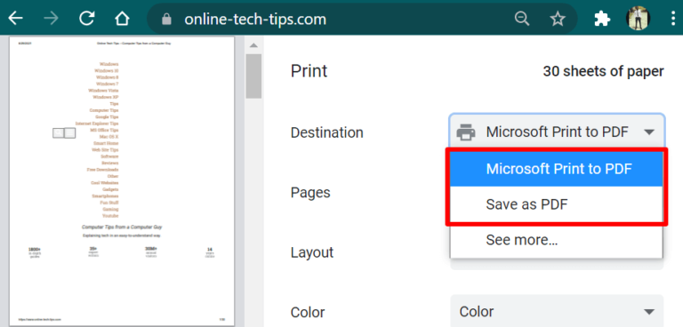 How to Save a Web Page as a PDF on Mac and Windows