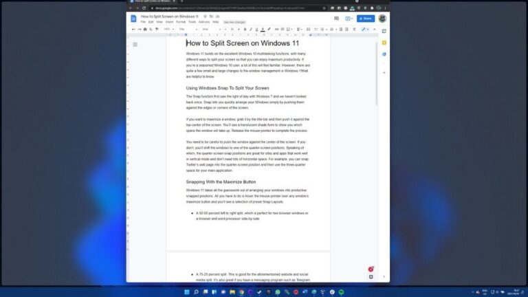 How to Split Screen on Windows 11