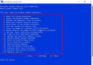 How to Use the Reset Windows Update Tool