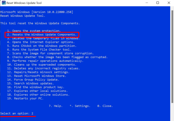 How to Use the Reset Windows Update Tool