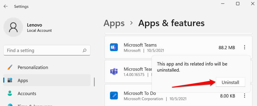 How to Uninstall Apps on Windows 11