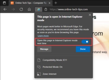 How to Enable Internet Explorer Mode in Edge on Windows 10/11