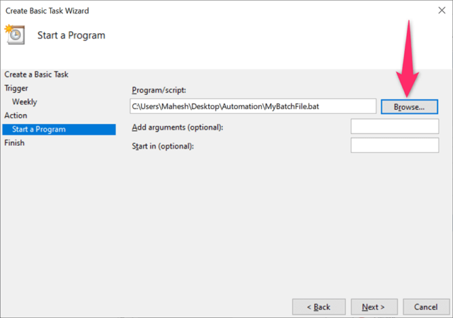 How to Schedule a Batch File to Run in Windows 11/10 Using Task Scheduler