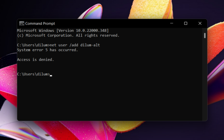 Fix System Error 5, Access is Denied in Windows