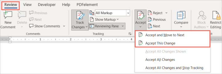 How to Show, Accept, or Hide Edits in Microsoft Word