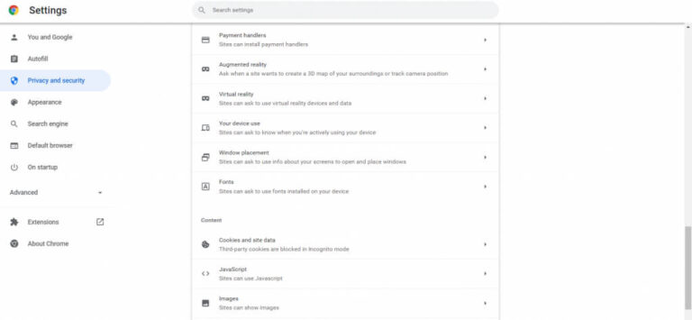 Google Chrome Content Settings: A Full Guide