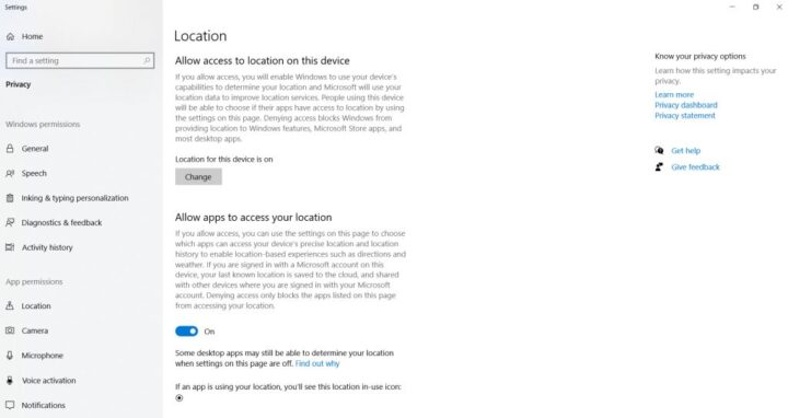 What Does “Your location is currently in use” Mean on Windows?