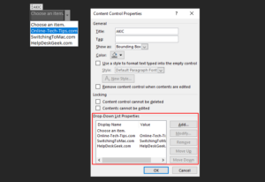 How to Add a Drop-Down List in Microsoft Word