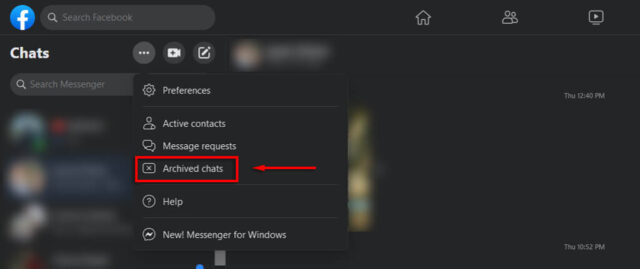 How to Use Archived Messages in Facebook Messenger