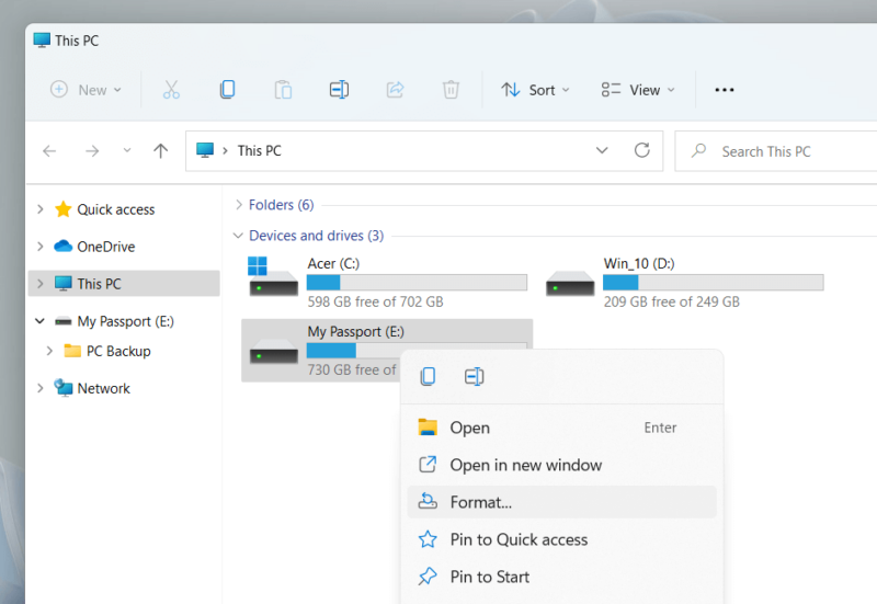How to Erase and Format a Drive in Windows