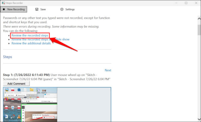 How to Use Steps Recorder When Troubleshooting Windows