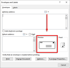 How to Print on an Envelope in Microsoft Excel