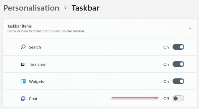 How to Remove the Chat App from the Windows 11 Taskbar