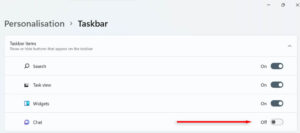 How to Remove the Chat App from the Windows 11 Taskbar
