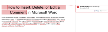 How to Insert, Delete, or Edit a Comment in Microsoft Word