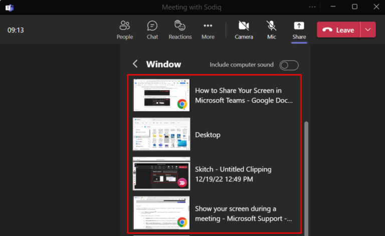How to Share Your Screen in Microsoft Teams