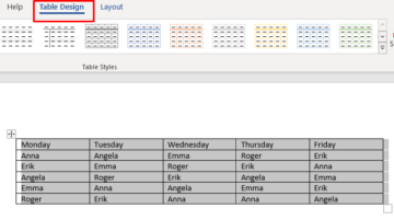 How to Add Background Color to Tables in Microsoft Word