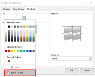 How to Add Background Color to Tables in Microsoft Word