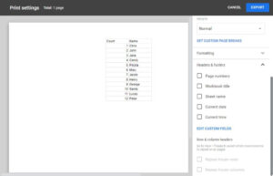 How to Convert Google Sheets to PDF