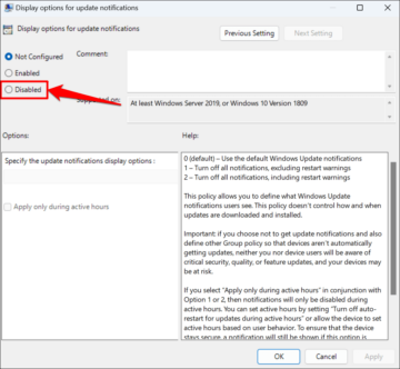 How to Stop Windows Update Notifications