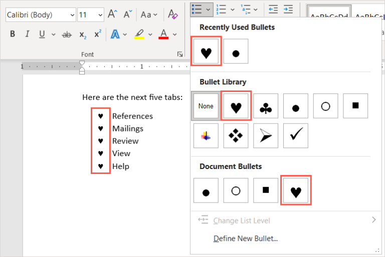 How to Add Bullet Points in Microsoft Word