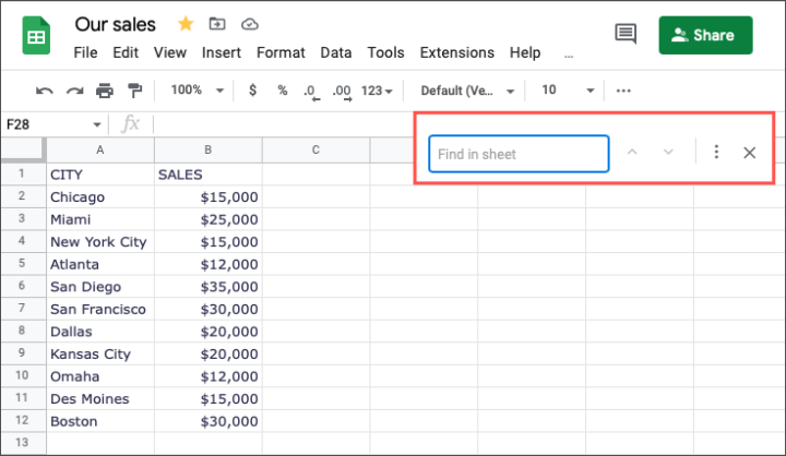 How to Use Find and Replace in Google Sheets