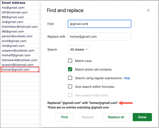 How to Use Find and Replace in Google Sheets