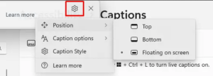 How to Enable and Turn Off Live Caption in Windows
