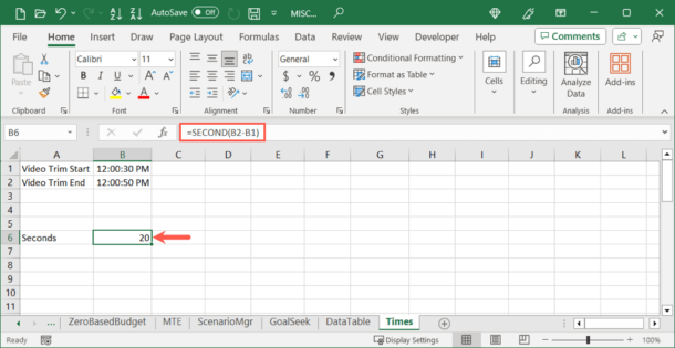 How to Calculate the Difference Between Two Times in Microsoft Excel