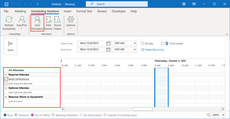 How to Schedule a Meeting in Microsoft Outlook