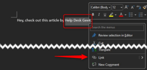 How to Rename a Hyperlink in Microsoft Word Documents