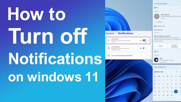 How To Turn Off Notifications On Windows 11?